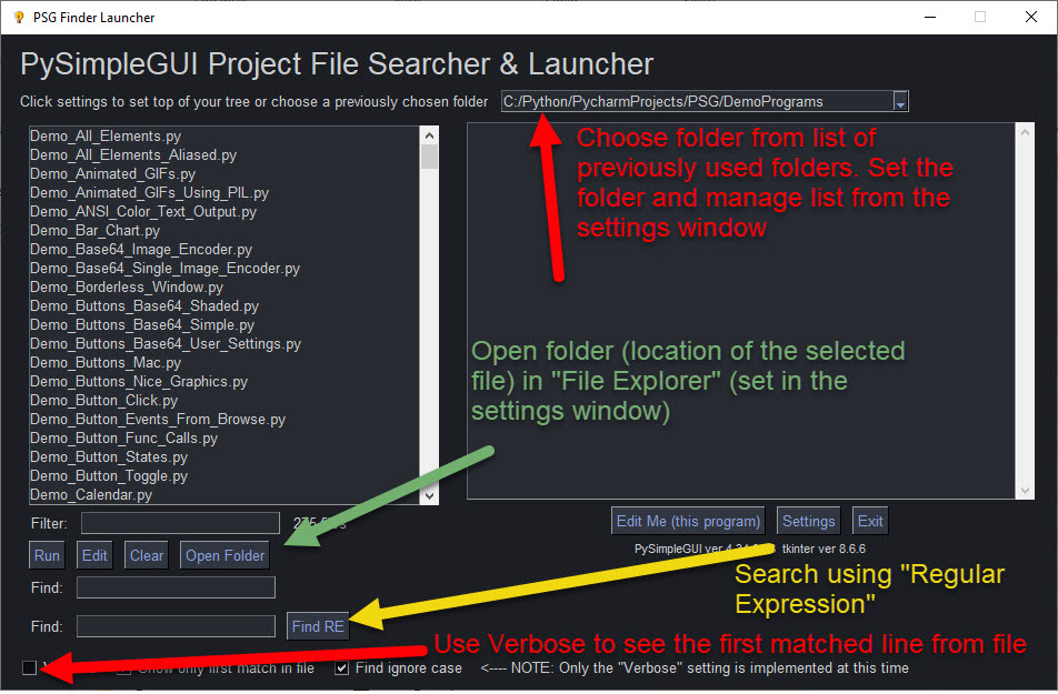 The Demo Browser - PySimpleGUI Documentation
