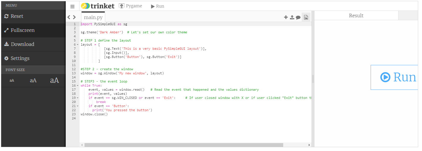 The basic pysimplegui program - PySimpleGUI Documentation
